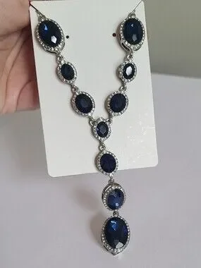 Vintage | Jewelry | Vintage Luxury Style Evening Formal Chunky Blue Cz ...